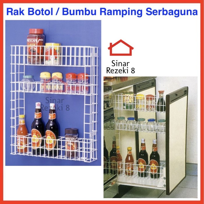 Jual Rak Botol - Rak Botol Ramping Modelline B15E / Gantung Dapur Bumbu ...