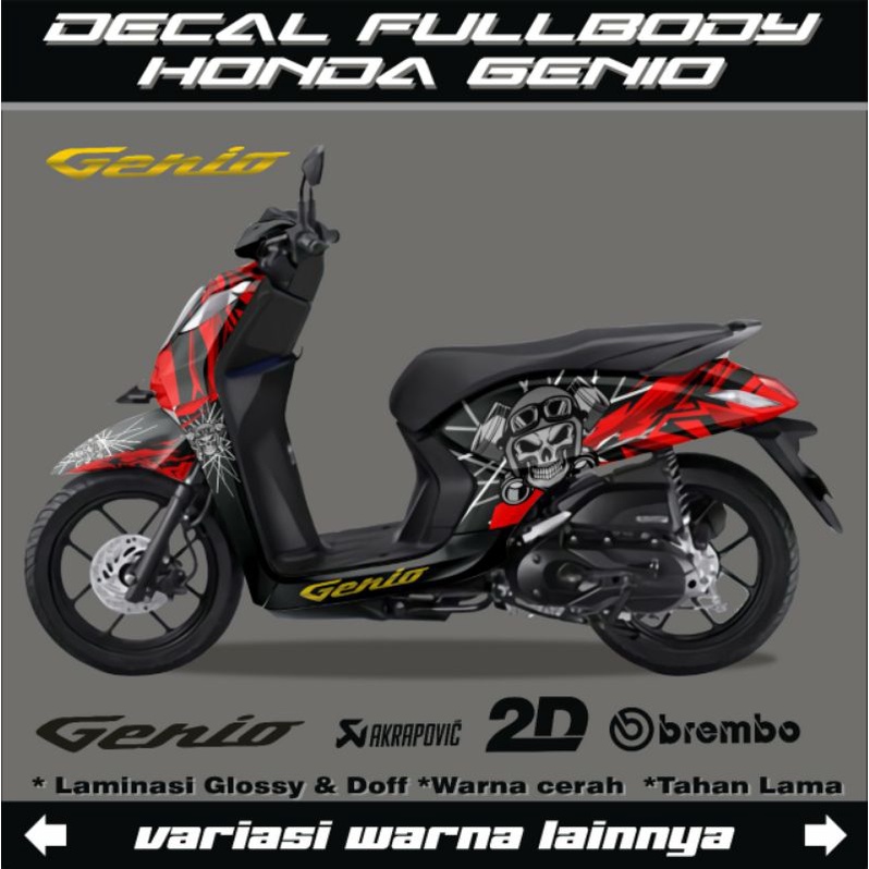 Jual Decal Stiker Honda Genio Sticker Motor Genio Full Body | Shopee ...