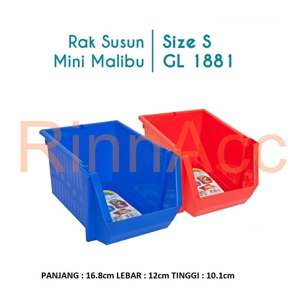 Jual Rak Susun Mini Plastik - Kotak Penyimpanan Serbaguna Malibu Rack S ...