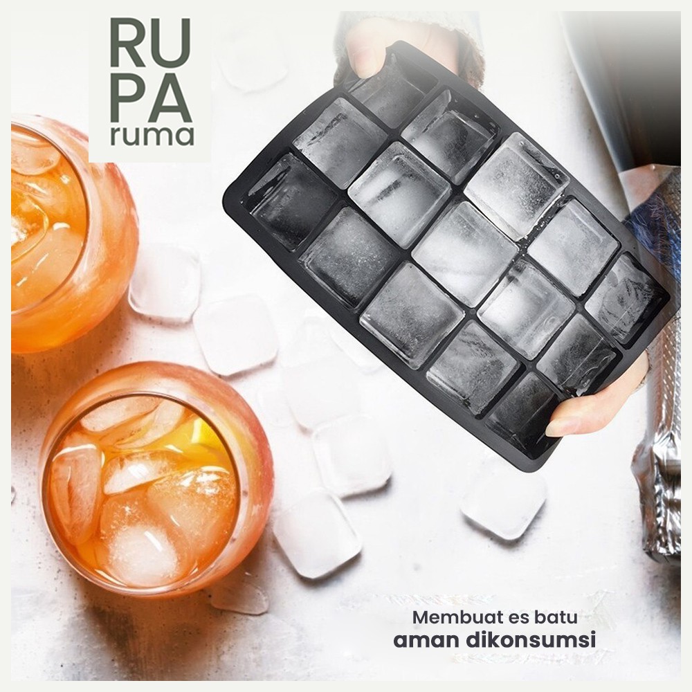 Jual Cetakan Es Batu Silikon Kotak Tempat Ice Cube Food Grade | Shopee ...