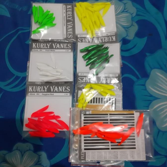 Jual Spin Wing Vanes Spinwing Vanes Kurly Vanes tipe Dayglow | Shopee ...