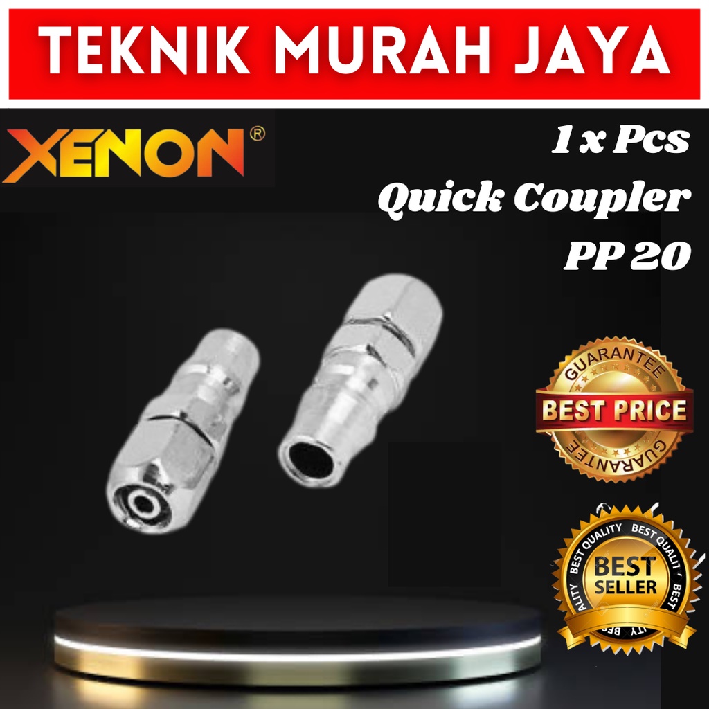 Jual XENON Quick Coupler Compressor PP-20 Sambungan Selang Kompresor ...