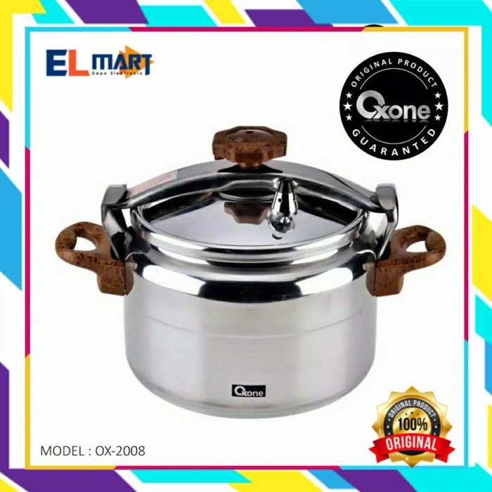 Jual Oxone panci presto 8 Liter aluminium pressure cooker OX 2008 | Shopee Indonesia