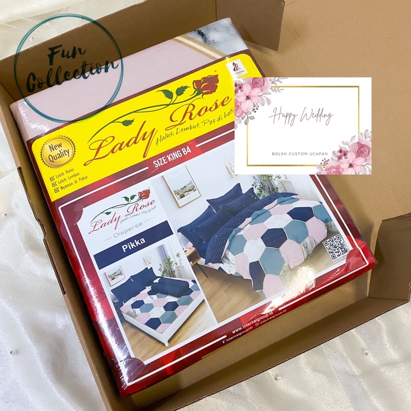 Jual Hampers Sprei Lady Rose Prime / Gift set / Kado Pernikahan /Hadiah ...