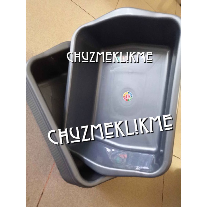 Jual baskom abu kecil Komet (301)/Bak segi komet abu small/Baskom kecil ...