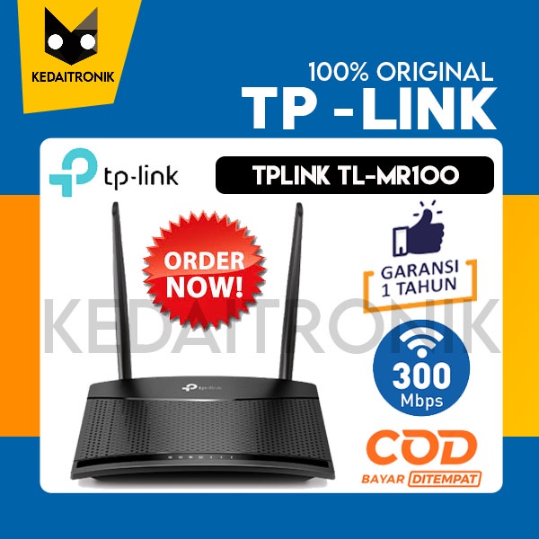 Jual TP-Link TL-MR100 300 Mbps Wireless N 4G LTE Router | Shopee Indonesia
