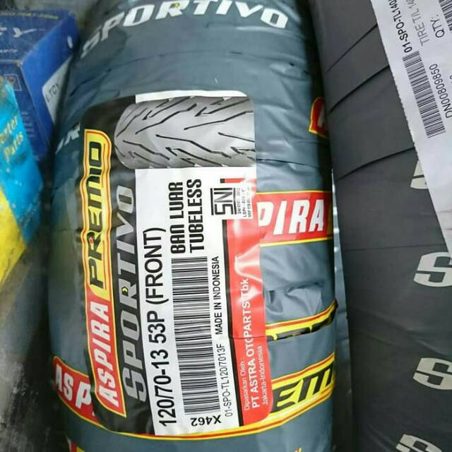 Jual Aspira Premio Sportivo 120/70 ring 13 ban tubeless tubles depan motor Yamaha NMax N Max ...
