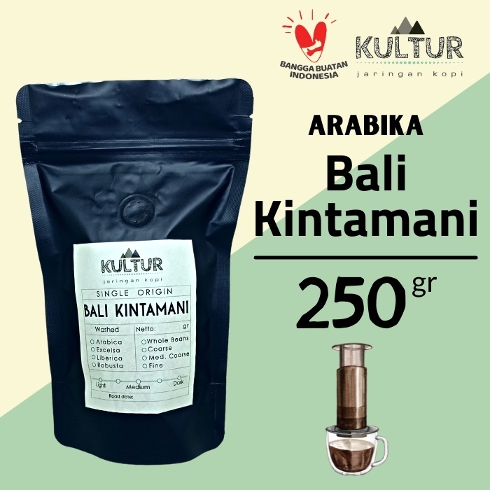 Jual COFFEE BEAN KOPI ARABIKA BALI KINTAMANI 250 GR | Shopee Indonesia
