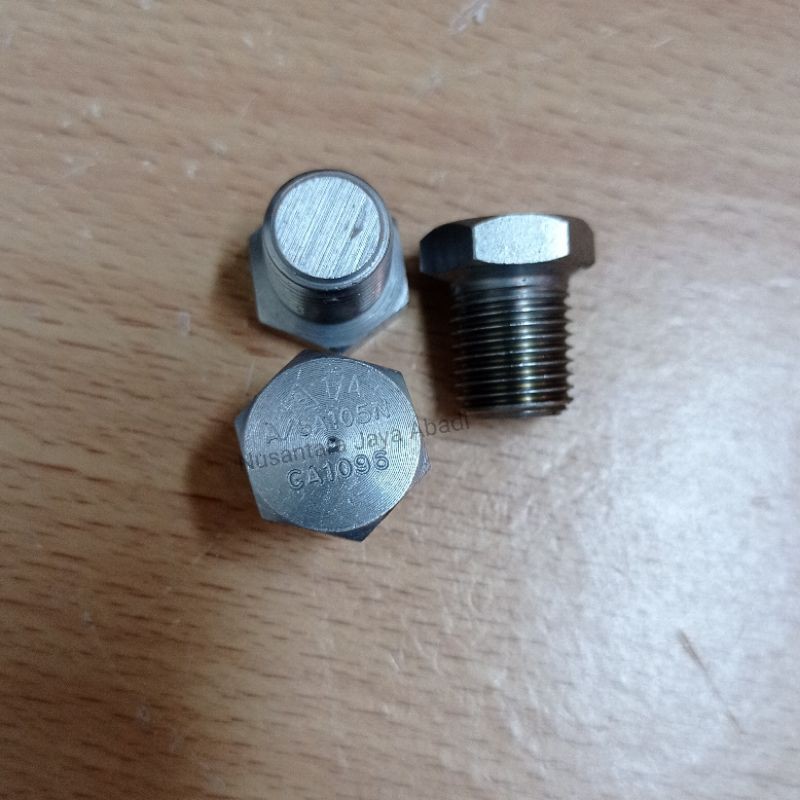 Jual Plug DOP Besi A105 3000 Psi NPT 1/4 " inchi Hexagon | Shopee Indonesia