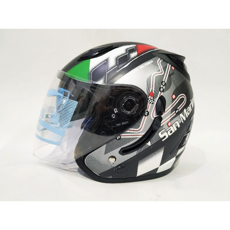 Jual HELM ARL CENTRO DOUBLE VISOR JP 10 MOTIF DEWASA SNI. | Shopee ...