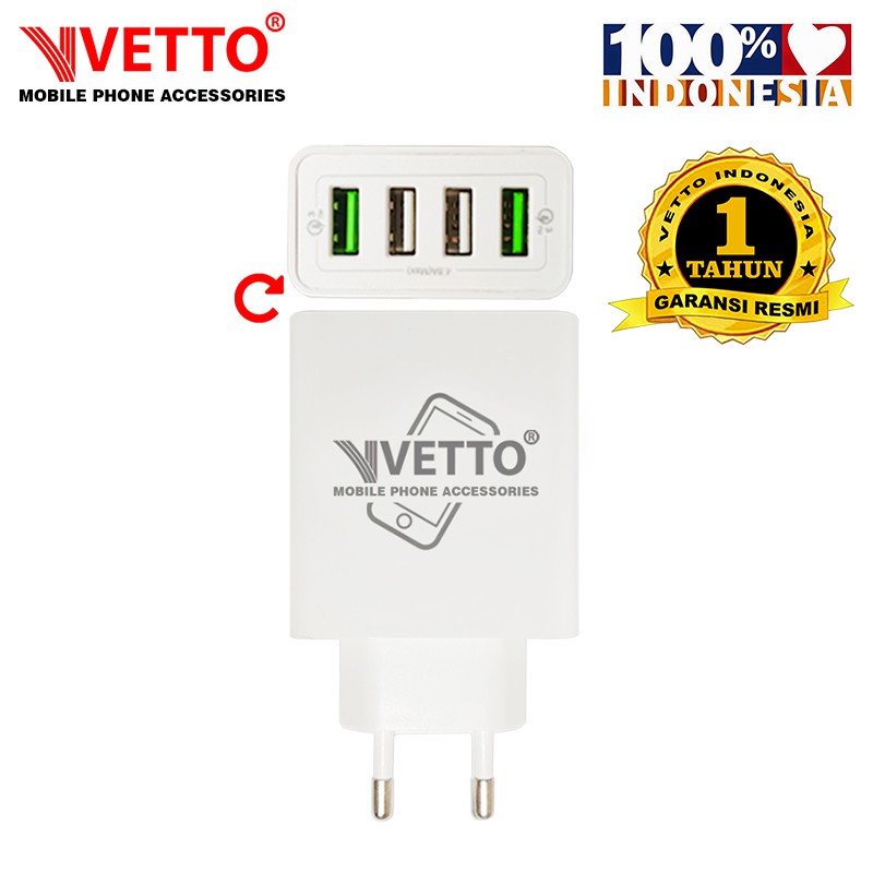 Jual VETTO Charger V801-4M USB - 4 Port USB | Shopee Indonesia