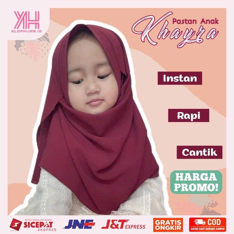 Jual Pashmina Instant Anak - Khayra Pastan Anak Klophijab | Shopee ...