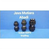 Jual Socket kopling HDPE 3/4'' soket selang ke selang PE hitam PDAM 3/4 ...