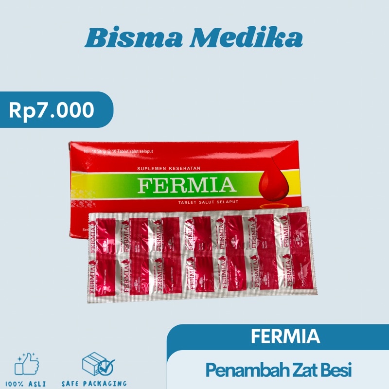 Jual Fermia Strip/ Suplemen Penambah Zat Besi Tubuh/ Obat Pencegah ...