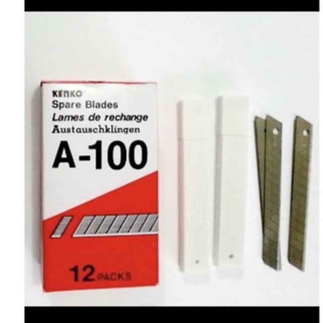 Jual ISI CUTTER KECIL A-100 KENKO / reffil cutter ( isi 5 pcs ...