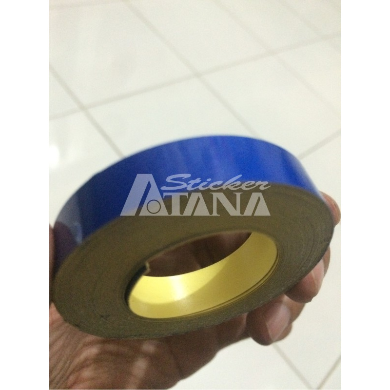 Jual Lis Pelek Polos (Strip/List Velg) Biru Tua 1cm Scotlite Sticker ...