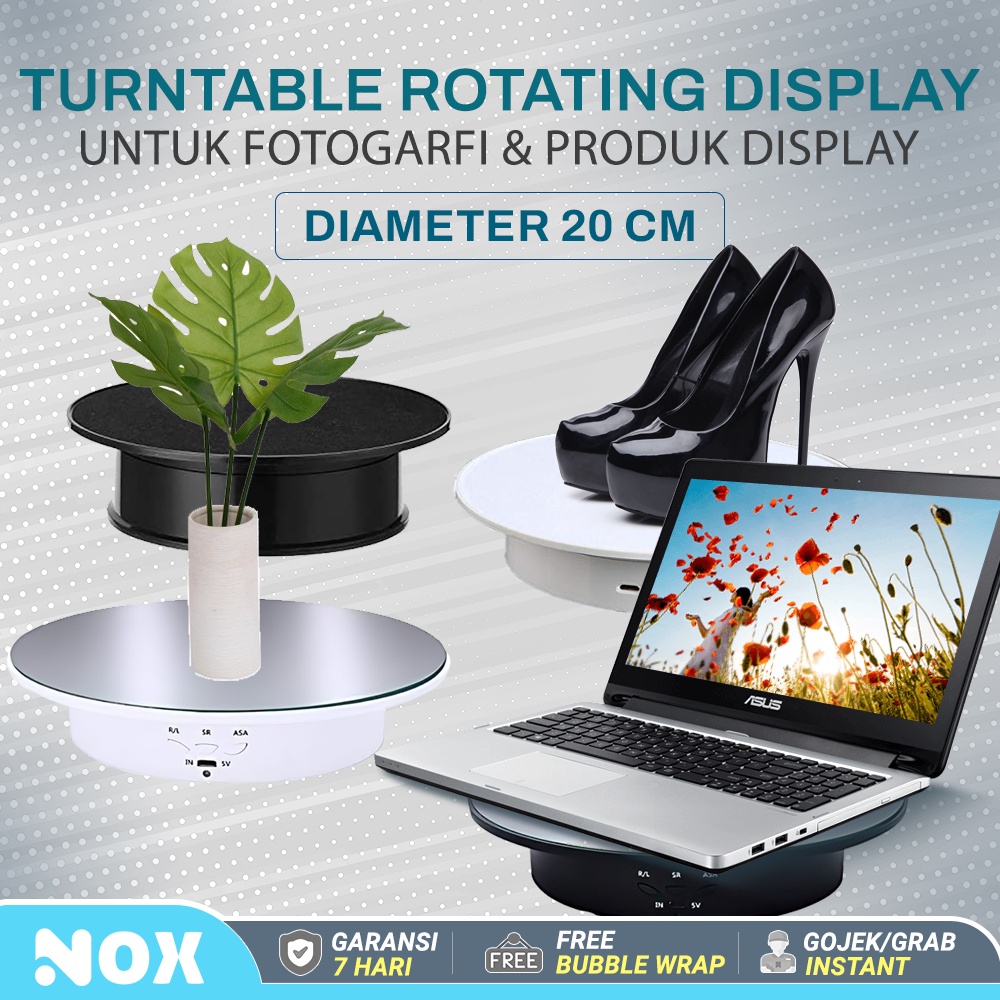 Jual Turnable Rotating Display Meja Putar Fotografi besar diameter 20cm ...