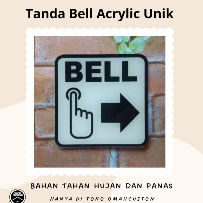 Jual Abdy - Plakat Tanda Bel Akrilik Tahan Hujan Dan Panas Free Custom ...