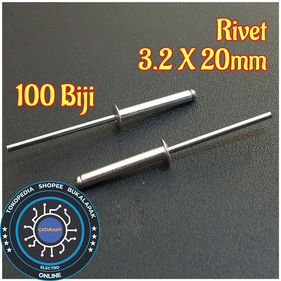 Jual Blind Paku Rivet 3.2 X 20 Keling Aluminium Alumunium | Shopee ...