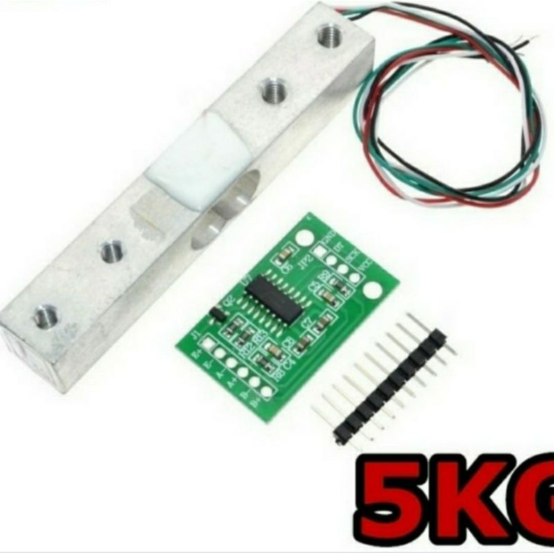 Jual Loadcell Weight Weighing Sensor Berat Load Cell 5Kg 5 Kg + HX711 ...
