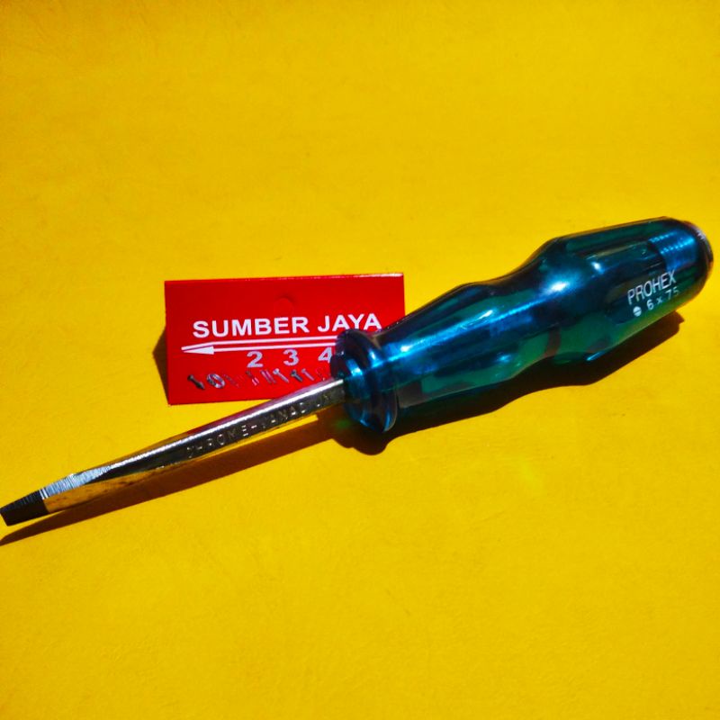 Jual Obeng Prohex 6 X 75 minus Obeng tembus Magnet TERMURAH | Shopee ...