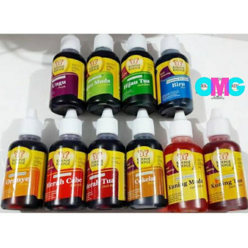 Jual pewarna makanan cap koepoe 30 ml | Shopee Indonesia