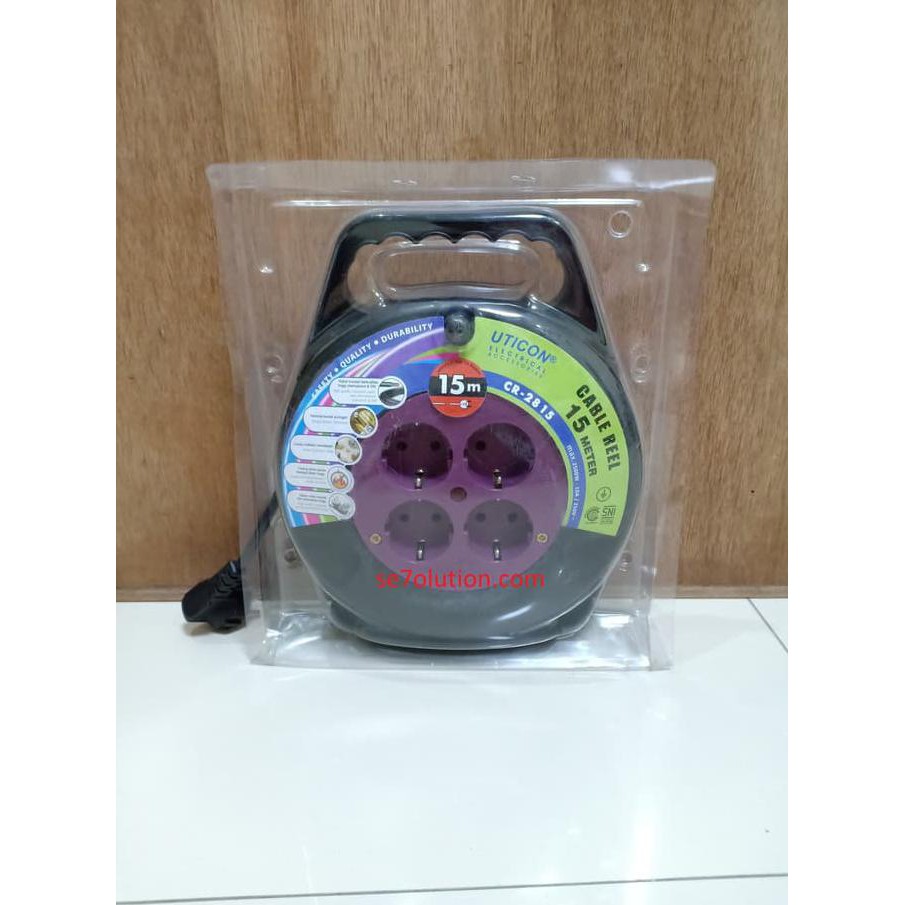 Jual Monggo] Uticon Kabel Roll Cable Reel 4 Lobang Arde 15M (Cr-2815 ...