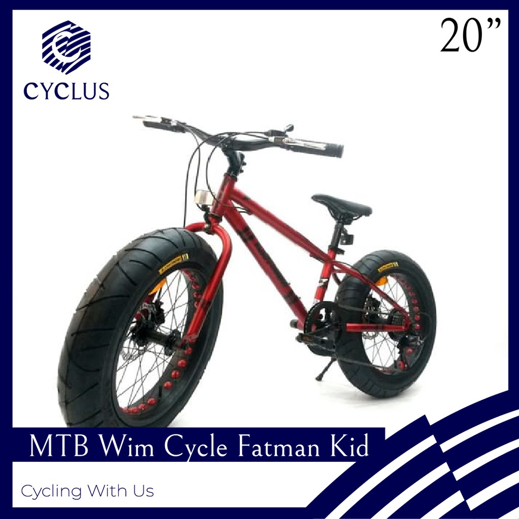 Jual Sepeda MTB Wim Cycle Fatkids Ban Besar 20 Inch - KURIR INSTAN | Shopee Indonesia