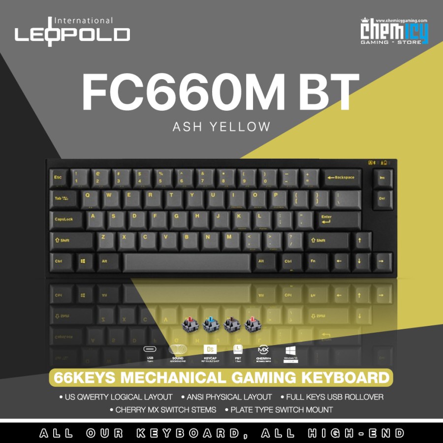 Jual Leopold FC660M BT Ash Yellow 65% Bluetooth Mechanical Gaming ...