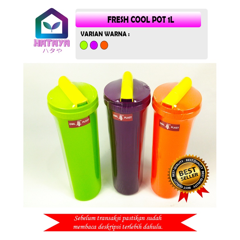 Jual HATAYASHOP - BOTOL MINUM 1 L / FRESH COOL POT 1 L / BOTOL PLASTIK 1 L / BOTOL AIR KULKAS ...