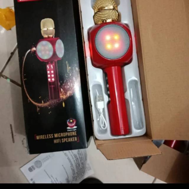 Jual Wster Music Mic Model WS 1816 speaker wirles Bloetooth Mikrofon | Shopee Indonesia