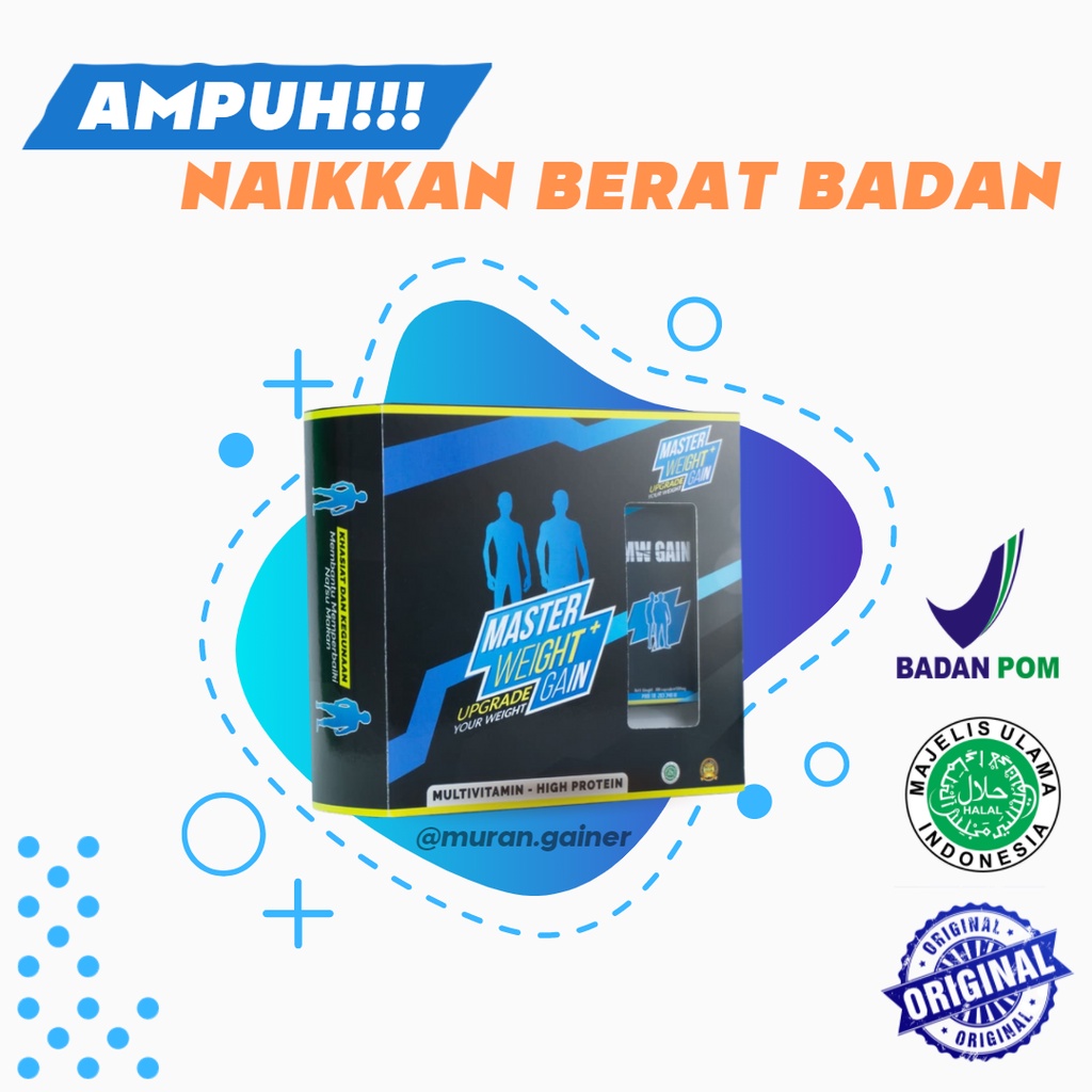 Jual Penambah Berat Badan Penggemuk Badan Master Weight Gain Original ...