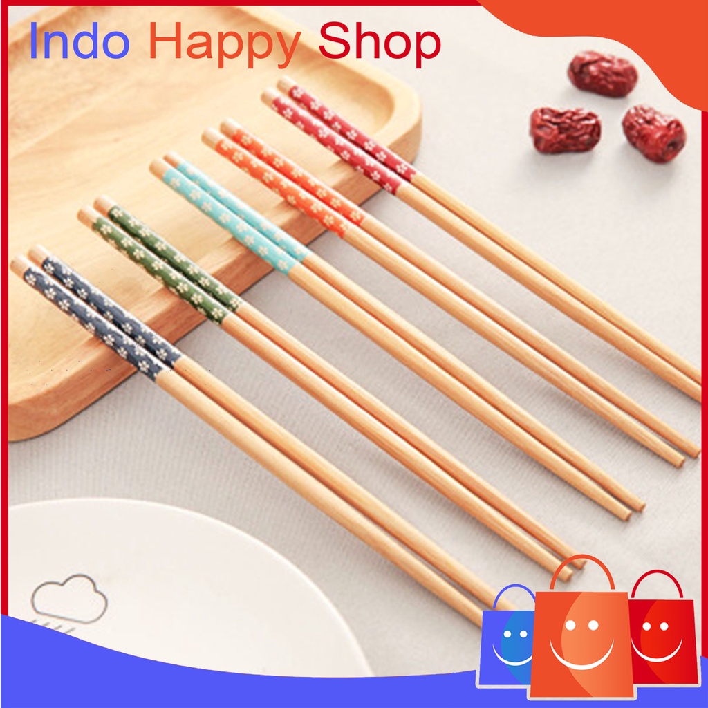 Jual ⭐️𝐈𝐇𝐒 𝟒𝟑𝟏⭐️Sumpit Bambu Panjang Motif Bunga Sumpit Makan Bamboo ...