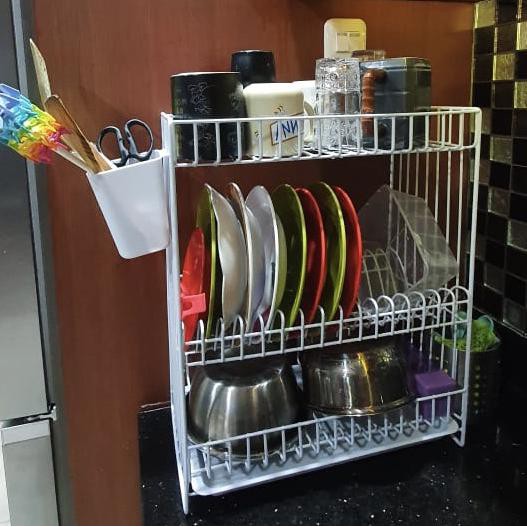 Jual Sale Rak Piring 3 Susun Besi Modelline + Tatakan Dan Tempat Sendok ...