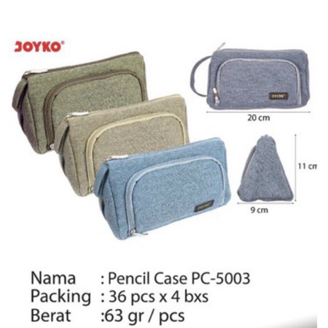 Jual Zipper Pencil case Sleting PC5003 / Tempat pensil / Tempat alat tulis Joyko Pc-5003 Pc 5003 ...