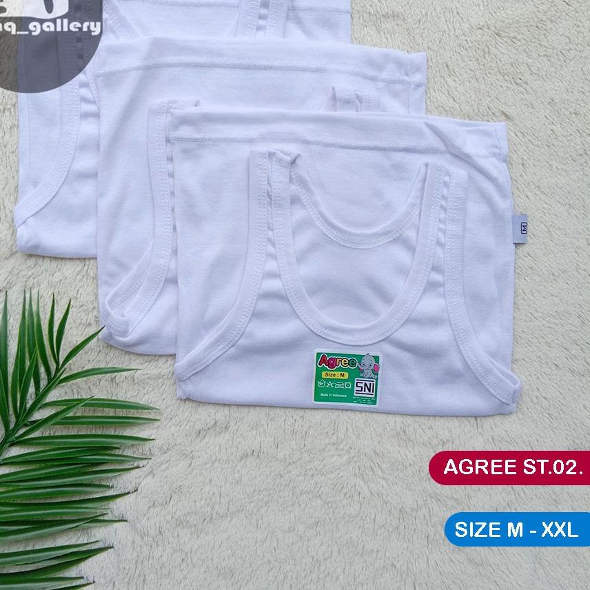 Jual 6 PC - Singlet Agree ST 02 Putih | Singlet anak | kaos dalam anak ...