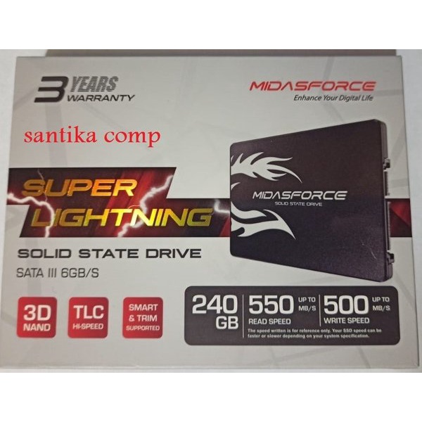 Jual SSD Midasforce 240GB Sata 3 Midas Force | Shopee Indonesia