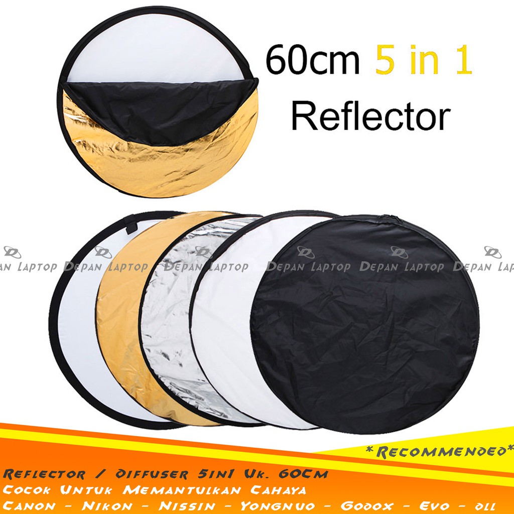 Jual Diffuser Reflector Bulat 60cm Pemantul Lighting Equipment Studio ...