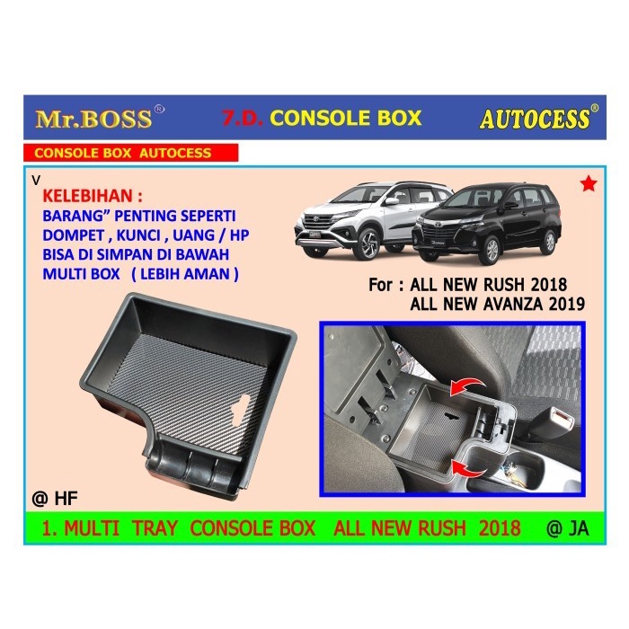 Jual Console Box RUSH / Car Organizer / Konsol / Multi Tray ALL NEW ...