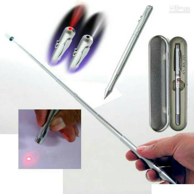 Jual Laser Pen Pointer 6in1 Presentasi Antena Pulpen Senter | Shopee ...