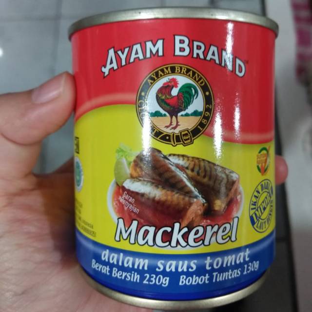 Jual HALAL-COD-FREE ONGKIR-Ayam Brand Mackerel in Tomato Sauce (230g ...