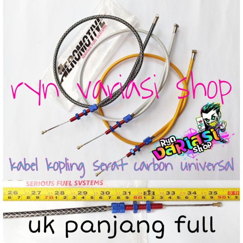 Jual Tali Kabel Kopling Serat Carbon 90cm universal semua motor Ninja ...