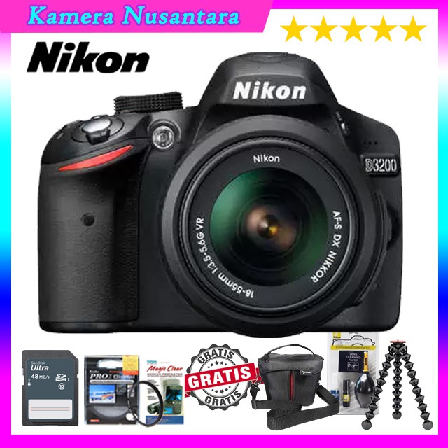 Jual NIKON D3200 KIT 18-55MM - KAMERA DSLR NIKON D 3200 KIT / D3200 - ORIGINAL | Shopee Indonesia