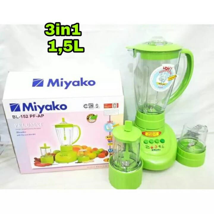 Jual BLENDER MIYAKO BL152 PF/AP 3 IN 1 PLASTIK 152PF AP | Shopee Indonesia
