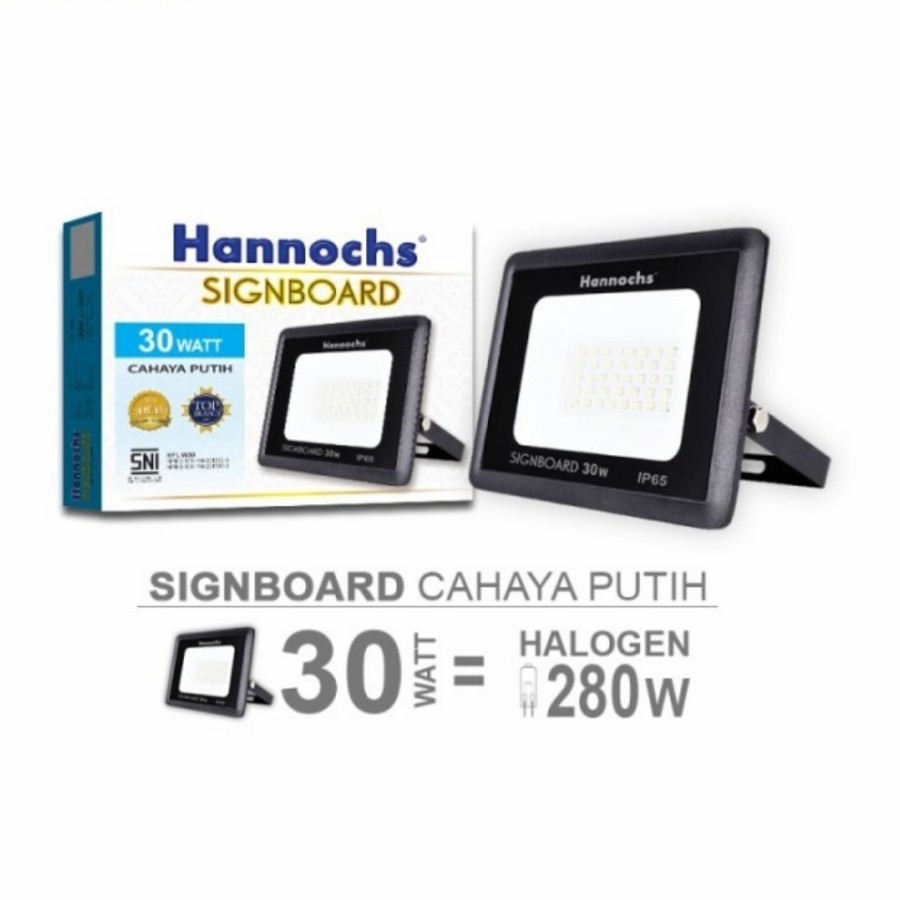 Jual lampu sorot hannochs signboard LED 30 Watt warna putih | Shopee ...