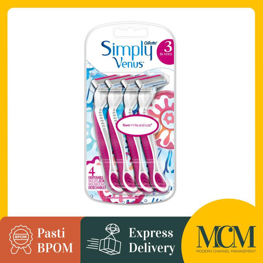 Jual Pisau Cukur Gillette Simply Venus - 4 Razors - Alat Cukur Terbaik ...