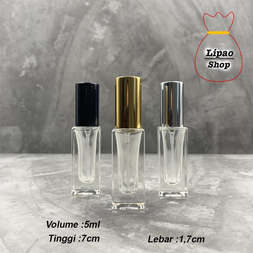 Jual Botol Spray 5ml Kaca TEBAL KOTAK - Refill Isi Ulang Parfum Travel Size | Shopee Indonesia