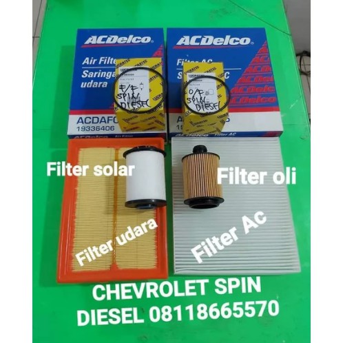 Jual FILTER SET CHEVROLET SPIN DIESEL 1300cc Udara dan AC CABIN ORI ...