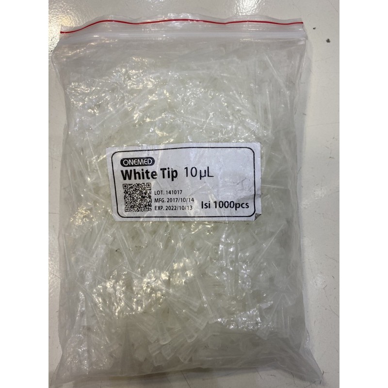 Jual WHITE TIP 10 MICROLITER ONEMED (HARGA PER BUNGKUS) | Shopee Indonesia