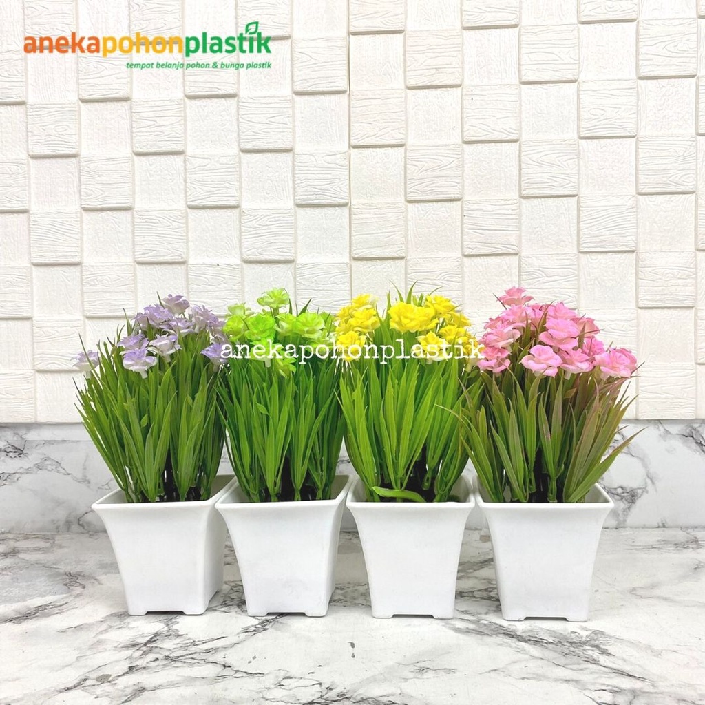 Jual Aneka Tanaman Hias Daun Mawar Bunga Rose Warna Artificial Pot ...